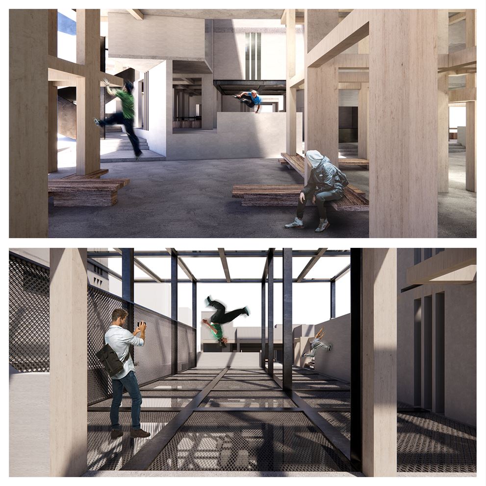 Look Up to Parkour on Rooftop – Hong Kong Design Institute